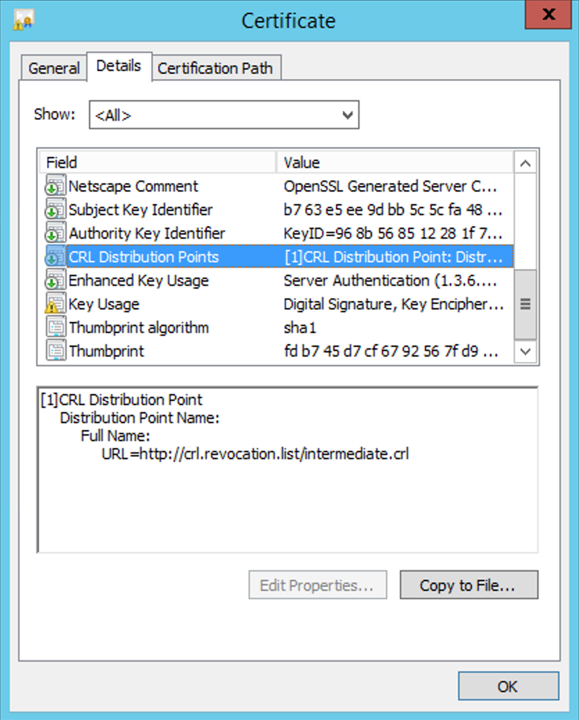 PingAccess Unable to determine revocation status of leaf certificate