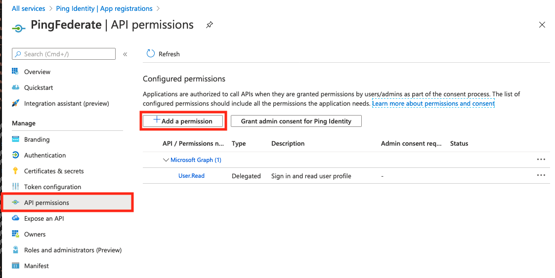 PingFederate: Microsoft Azure End to End integration using the Azure AD PCV