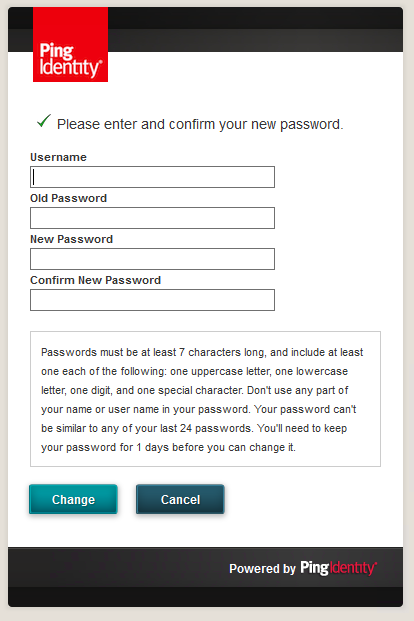 How can I change my password or recover my password in PingOne for ...