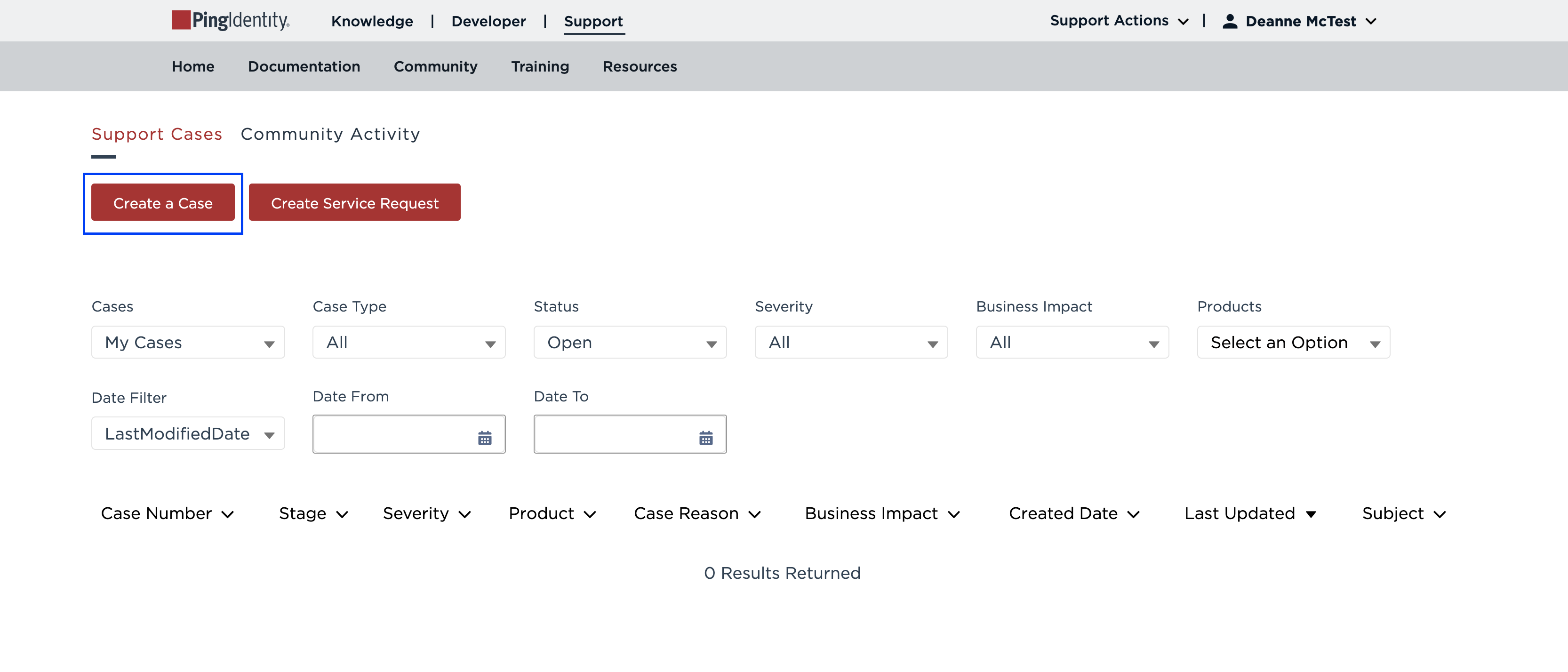 Support Portal - Case Management