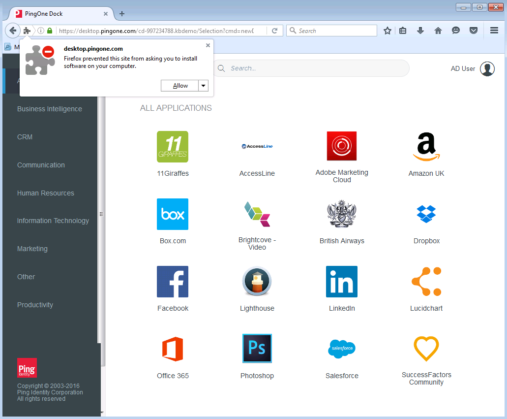 How to install the PingOne for Enterprise browser extension - New Dock