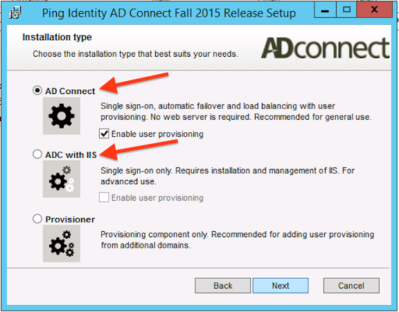 Differentiating between AD Connect and AD Connect with IIS