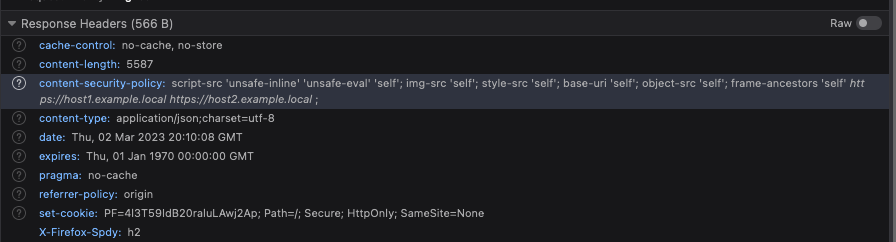 Unable to Display PingFederate Content within a Frame