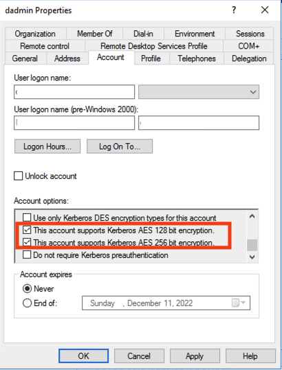 Disabling weaker Kerberos Encryption Types