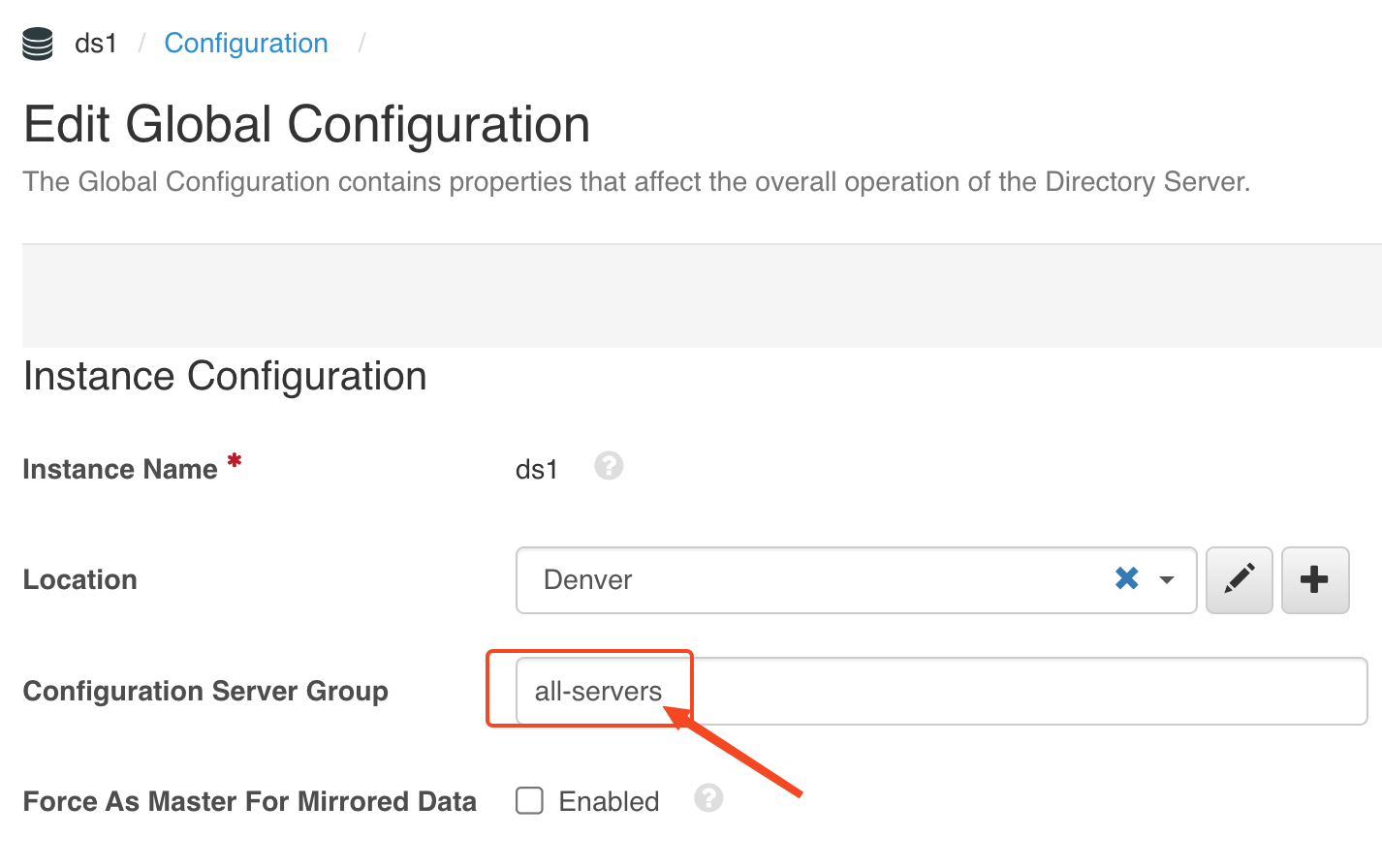 The "Save to all Servers in Server Group" option is missing in the Ping ...