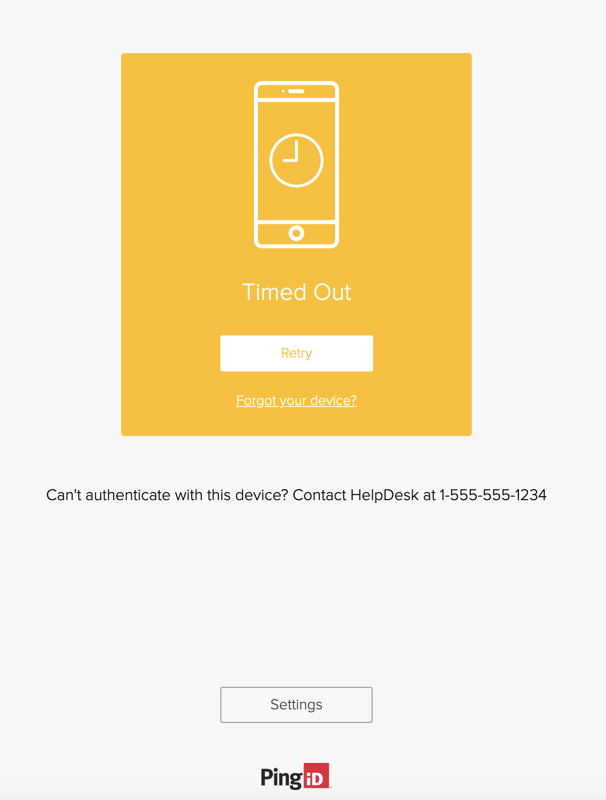 What Causes PingID to Display the Yellow "Retry" Screen instead of the ...