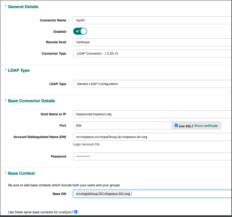 How to enable SSL for LDAP and Configure the LDAP connector to use SSL