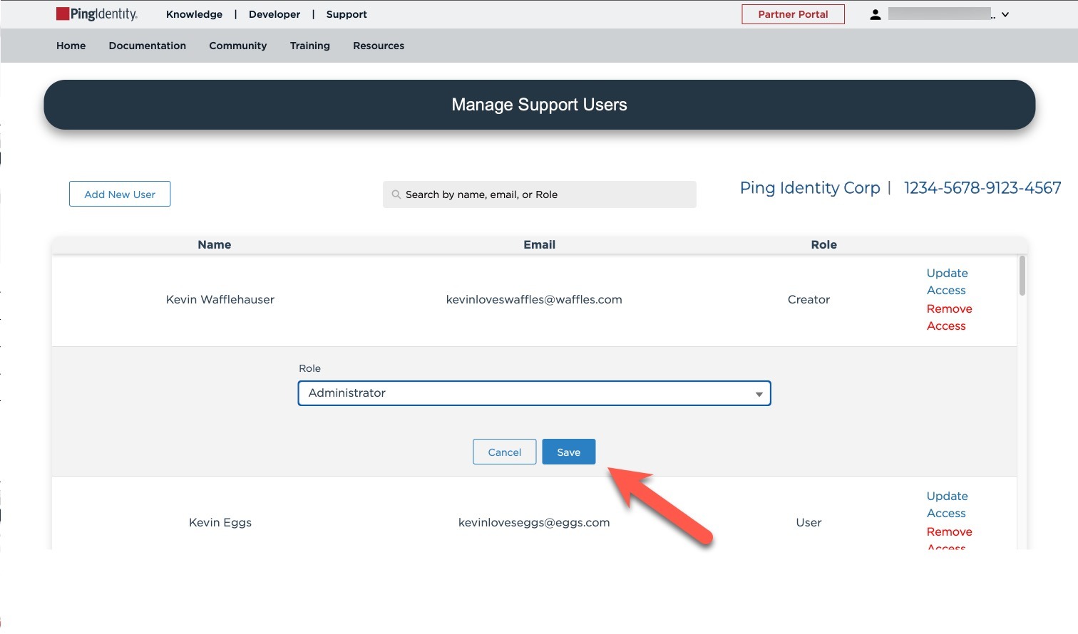 Manage Support Portal Users Multi Support Key